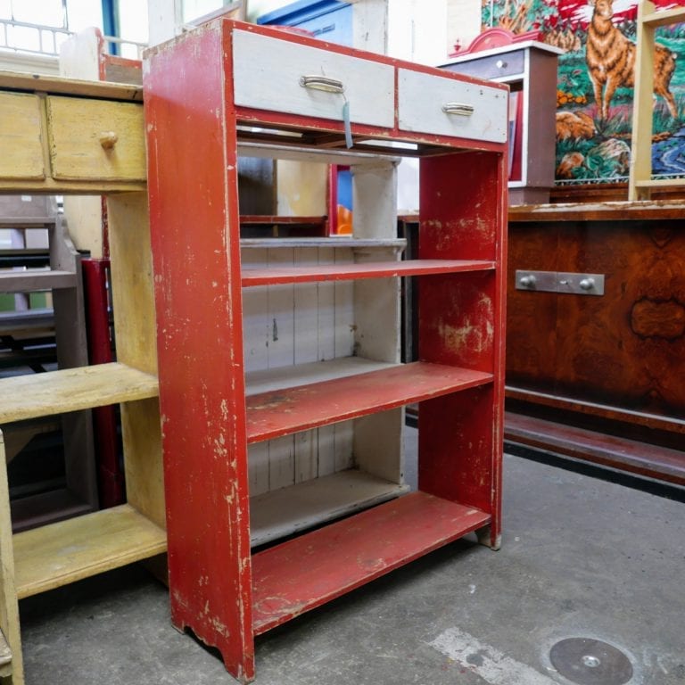 Open houten rode keuken rek » Van Dijk & Ko